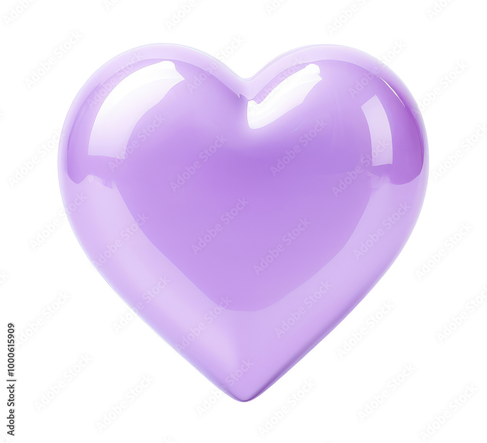 Violet heart isolated on transparent background Stock Photo | Adobe Stock