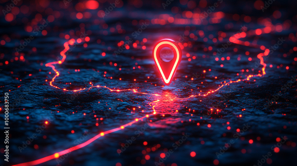 clean, modern road map with simple navigation icons. The blank map ...
