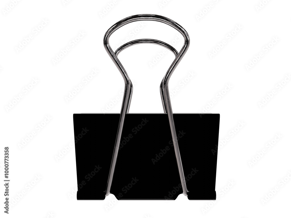 black paper clip isolated png 3d high-resolution illustration Realistic ...