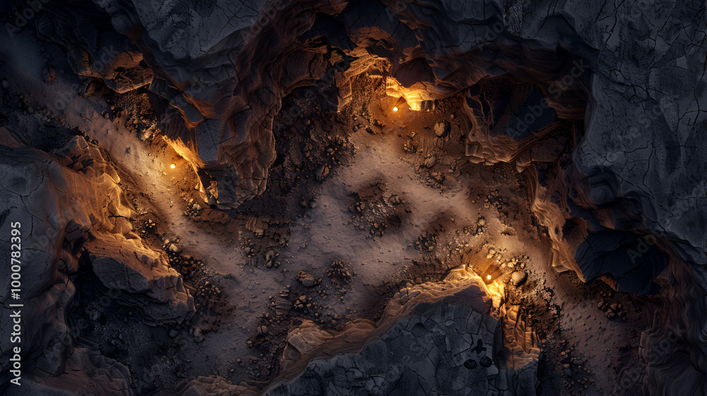 Cave DnD battle Maps for ttrpg Stock Photo | Adobe Stock