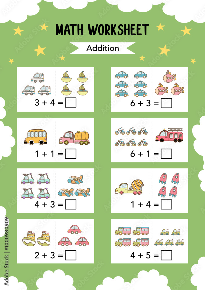 Math Worksheet educational how many activities for children. Learning ...