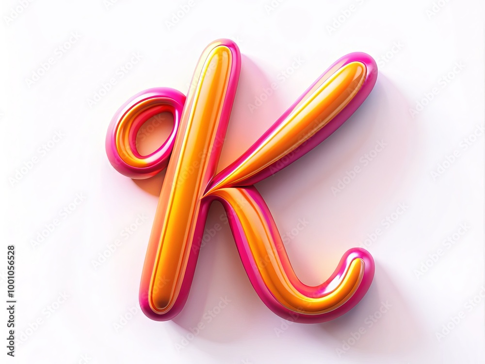 Elegant Uppercase Cursive Letter K Design Perfect for Modern Typography ...