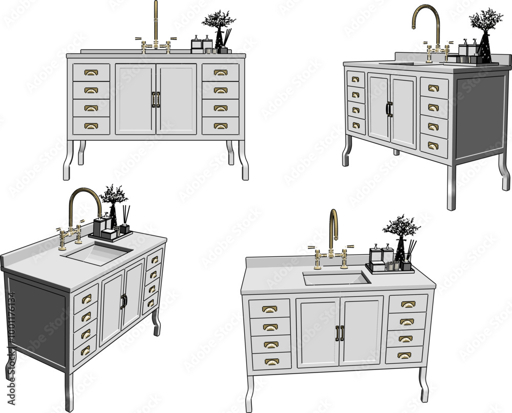 Vector sketch illustration silhouette design of modern antique classic ...