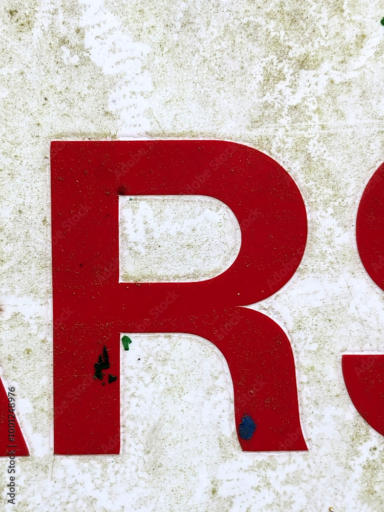 Handwriting Letter In Distressed State Sign Font R Typography Stock ...