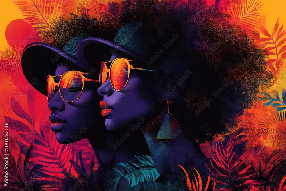 stylish illustration celebrating black history month showcasing ...