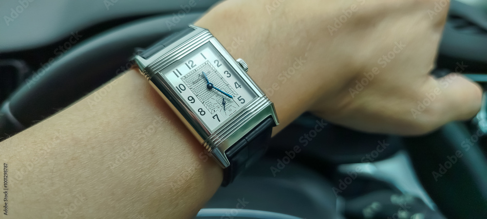 BANGKOK - SEPTEMBER 5 : Jaeger leCoultre Reverso, classic rectangle ...