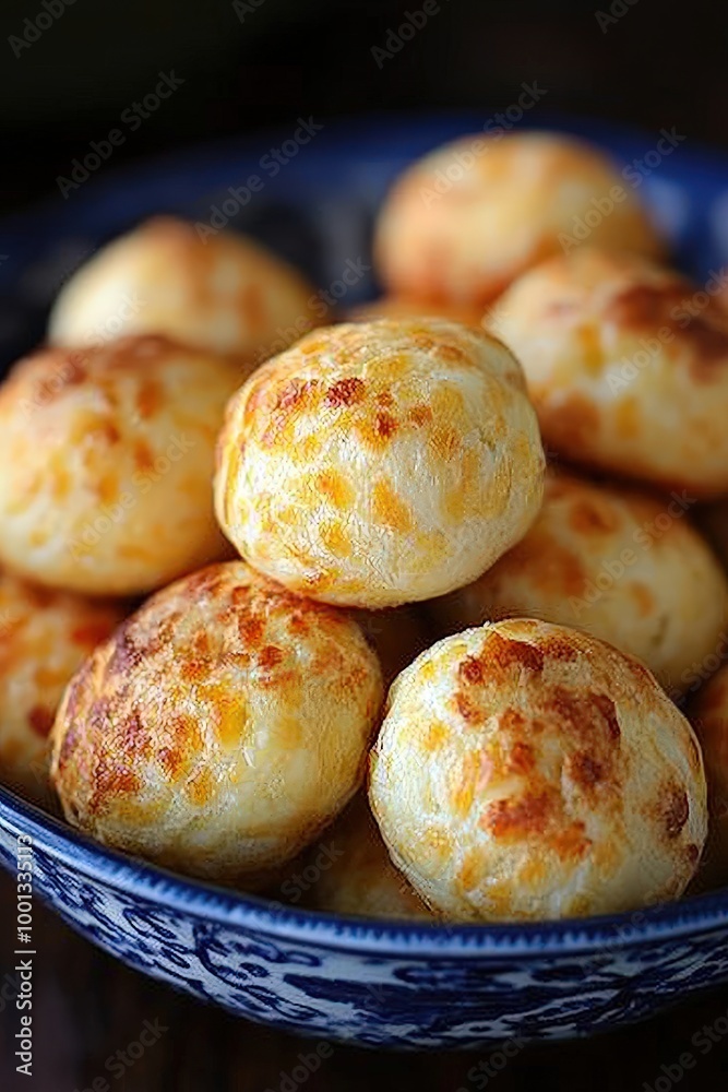 Pão de Queijo: Small, cheesy, chewy bread rolls made from cassava flour ...