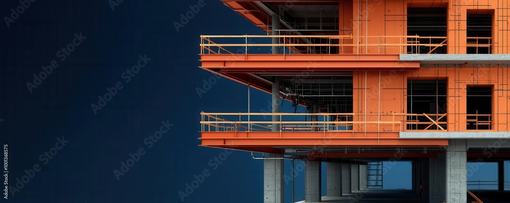 Structural engineering blueprints of a multi-story parking garage ...