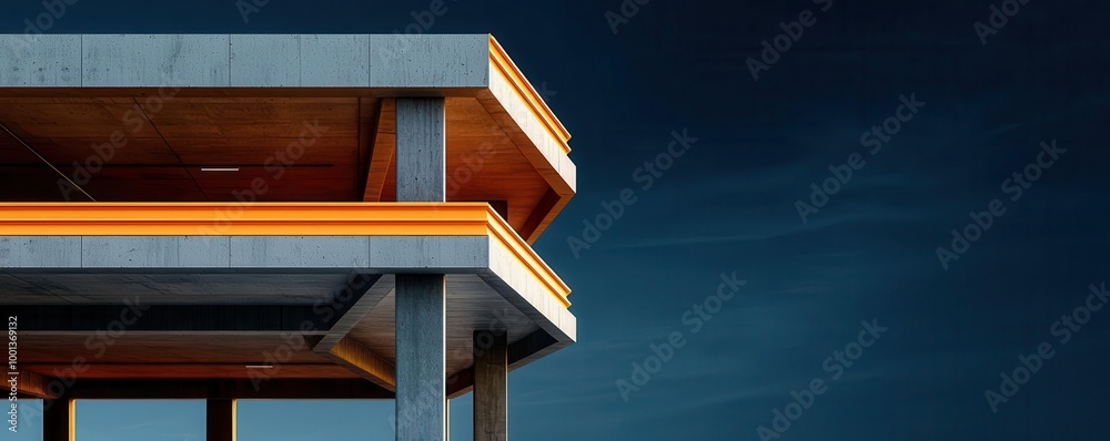 Structural engineering blueprints of a multi-story parking garage ...