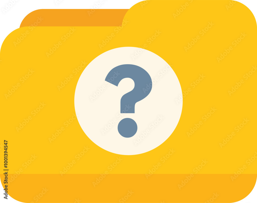 This vector illustration shows the concept of data loss with a folder ...