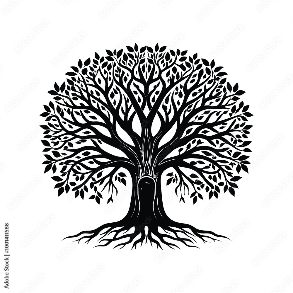 Roots Vector Free | Detailed Root System Illustration for Nature ...