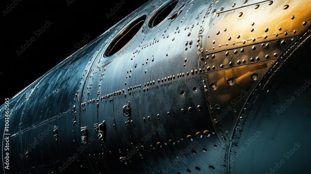 A close-up of a space shuttle's heat shield, emphasizing its technology ...
