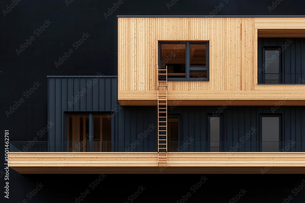 Passive house design with high insulation and airtight construction to ...