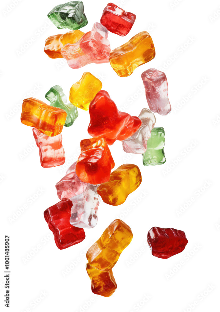 falling Gummy Candy from Denmark on transparent background Stock Photo ...