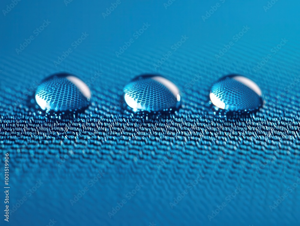Illustration of a nanostructured superhydrophobic surface, Materials ...