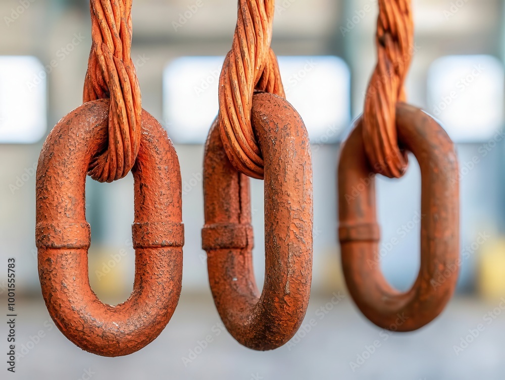 Detailed image of a pulley system, mechanical advantage and load ...