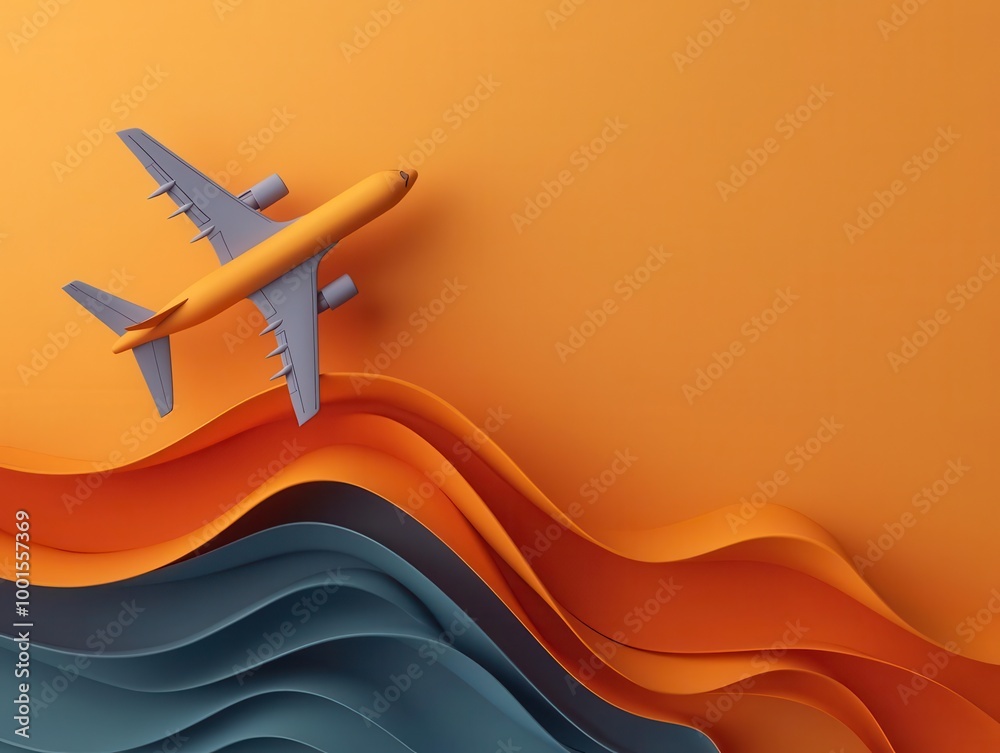 Ilustración de Stock Fluid dynamics visualization of airfoil lift and ...