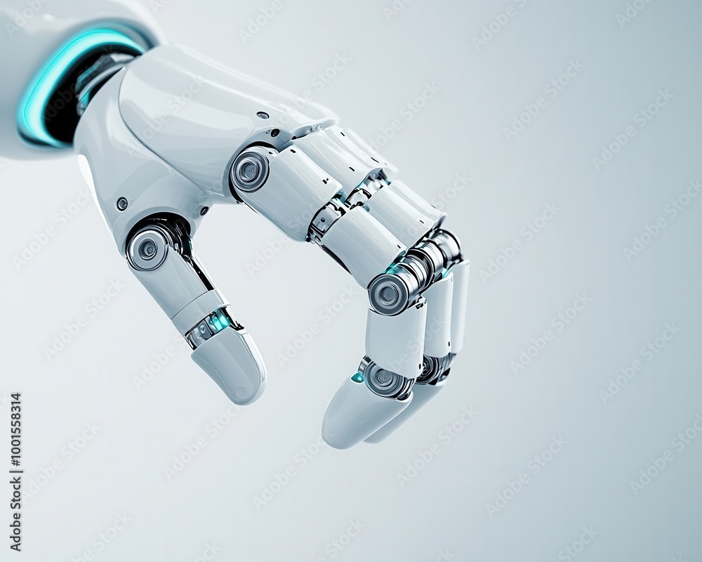 Ilustración de Stock Image of a robotic gripper, force distribution ...