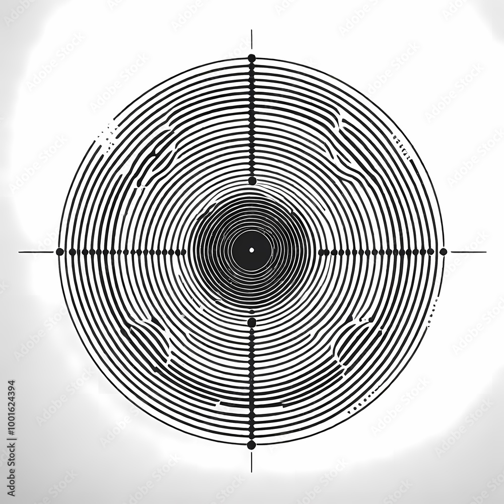 Circular hypnotic pattern in black and white Optical Illusion Hypnosis ...