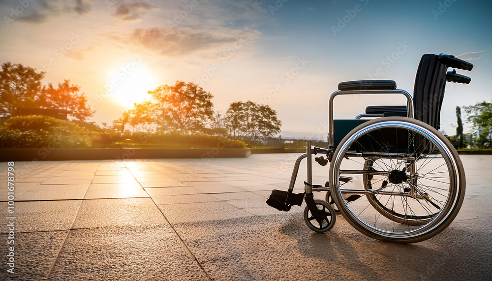 Wheelchair in different settings, including medical facilities, outdoor ...