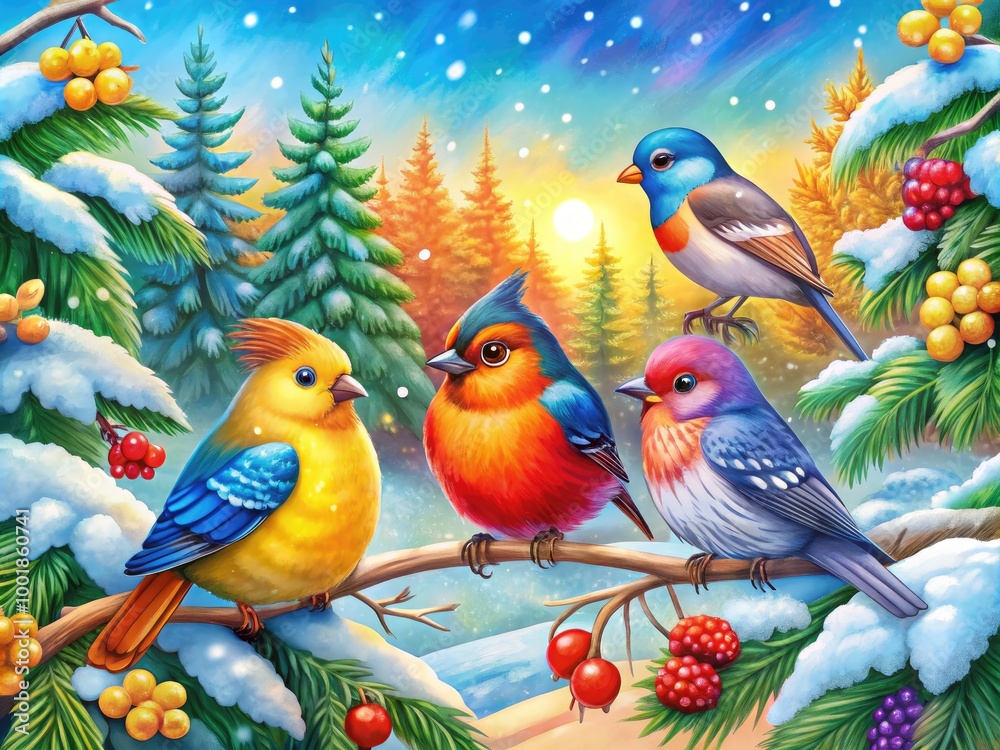 Winter Birds Coloring Pages for Kids - Fun and Creative Winter-Themed ...