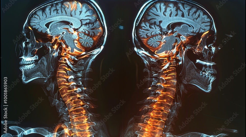 Spinal MRI Comparison: Compare pre- and post-treatment MRI scans for a ...