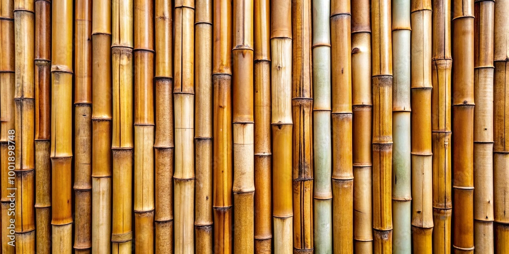 A tightly packed wall of vertical bamboo canes, revealing the natural ...