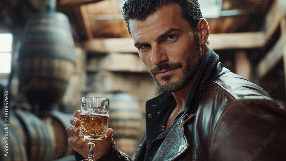 Celebrating National Bartender Day with a skilled bartender in a rustic ...
