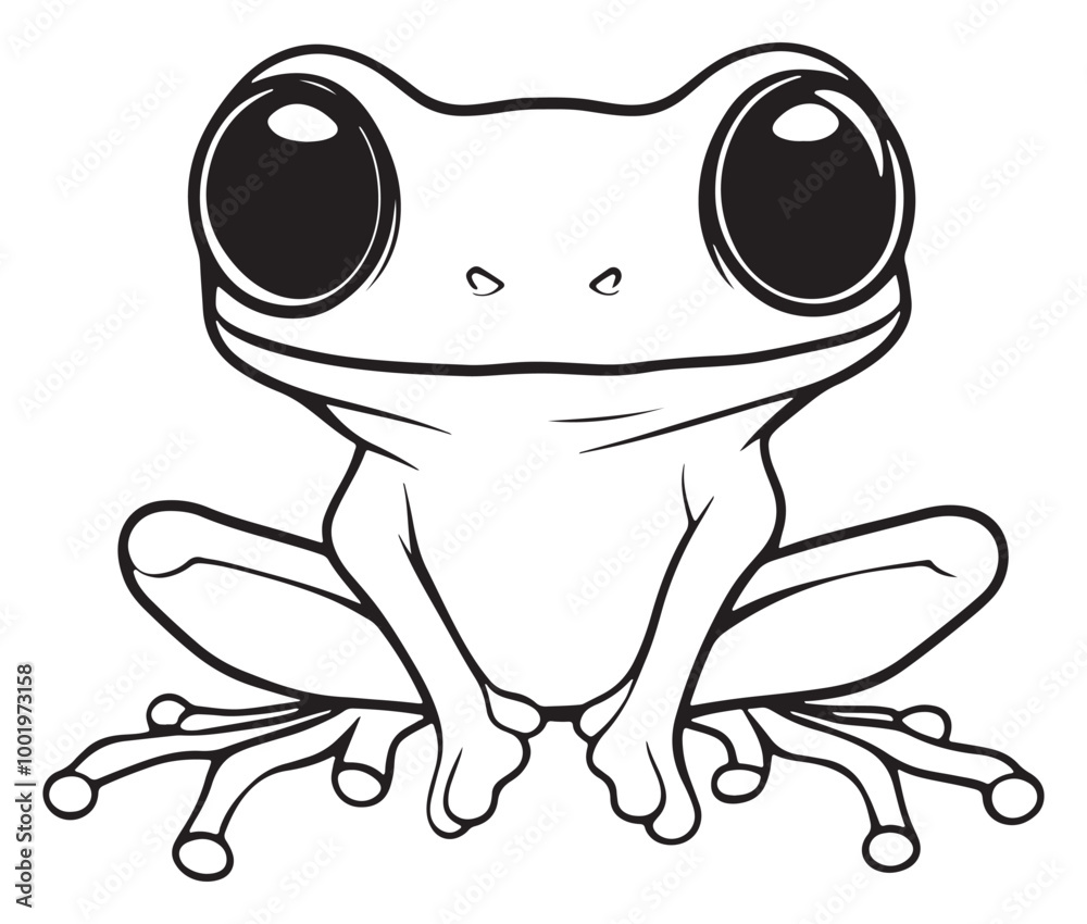 Tom jerry style frog cartoon, Outline frog, Frog colouring page for ...