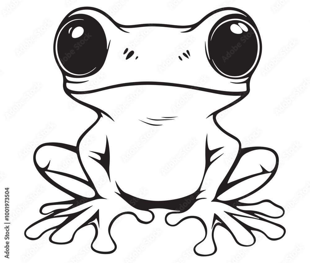 Tom jerry style frog cartoon, Outline frog, Frog colouring page for ...