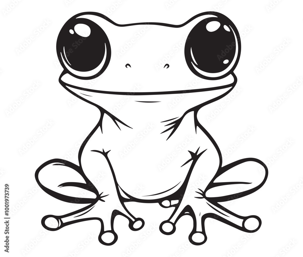 Tom jerry style frog cartoon, Outline frog, Frog colouring page for ...