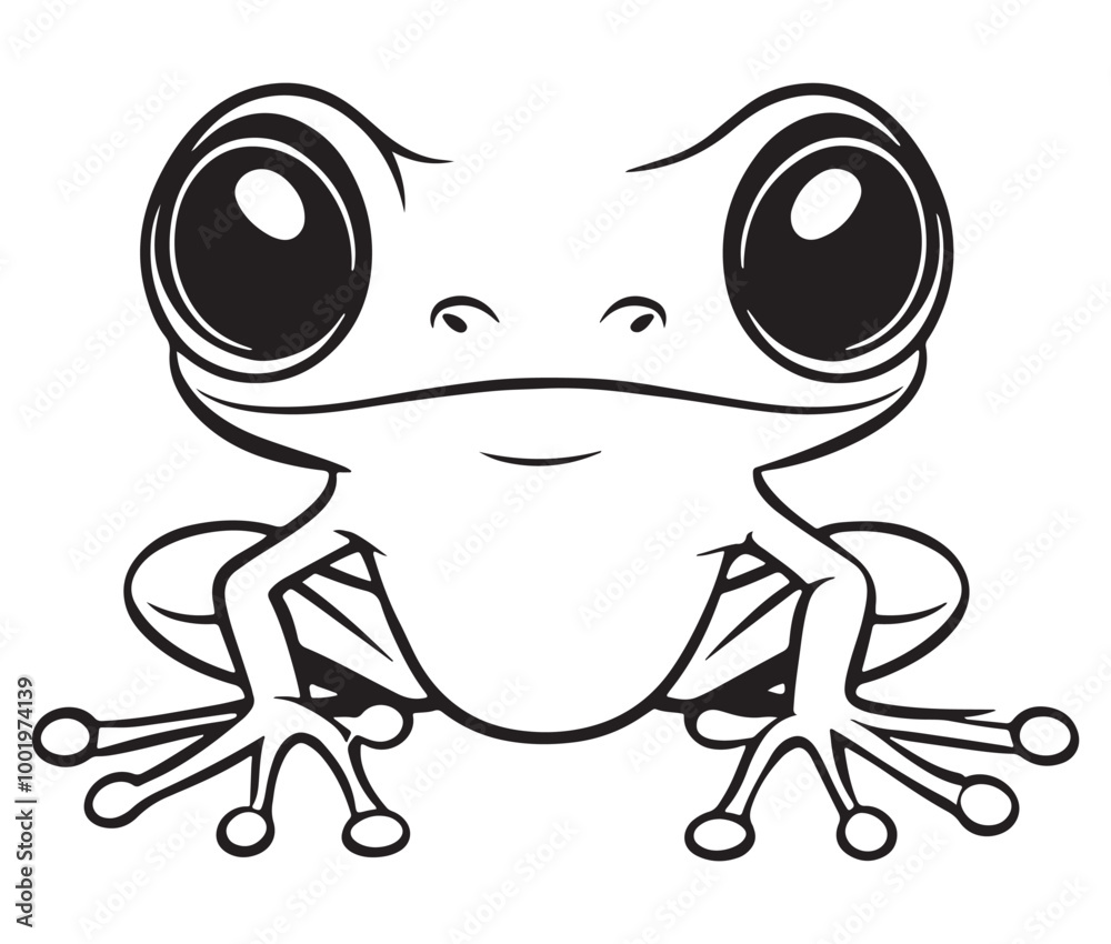 Tom jerry style frog cartoon, Outline frog, Frog colouring page for ...