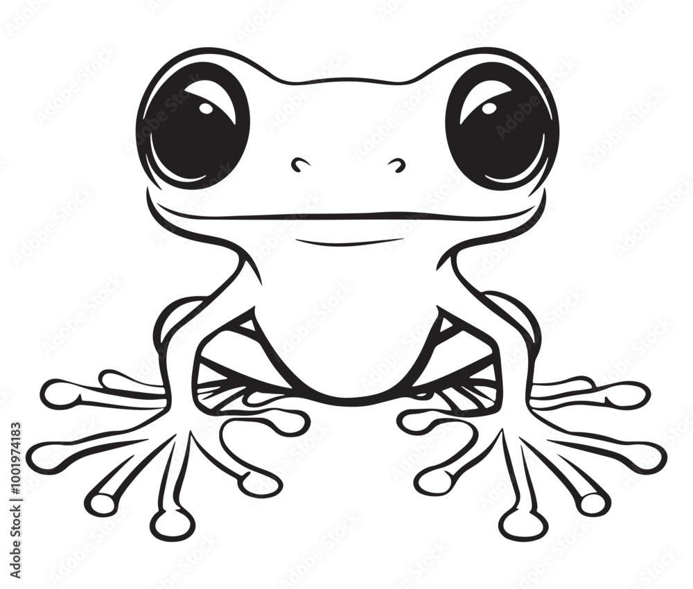 Tom jerry style frog cartoon, Outline frog, Frog colouring page for ...