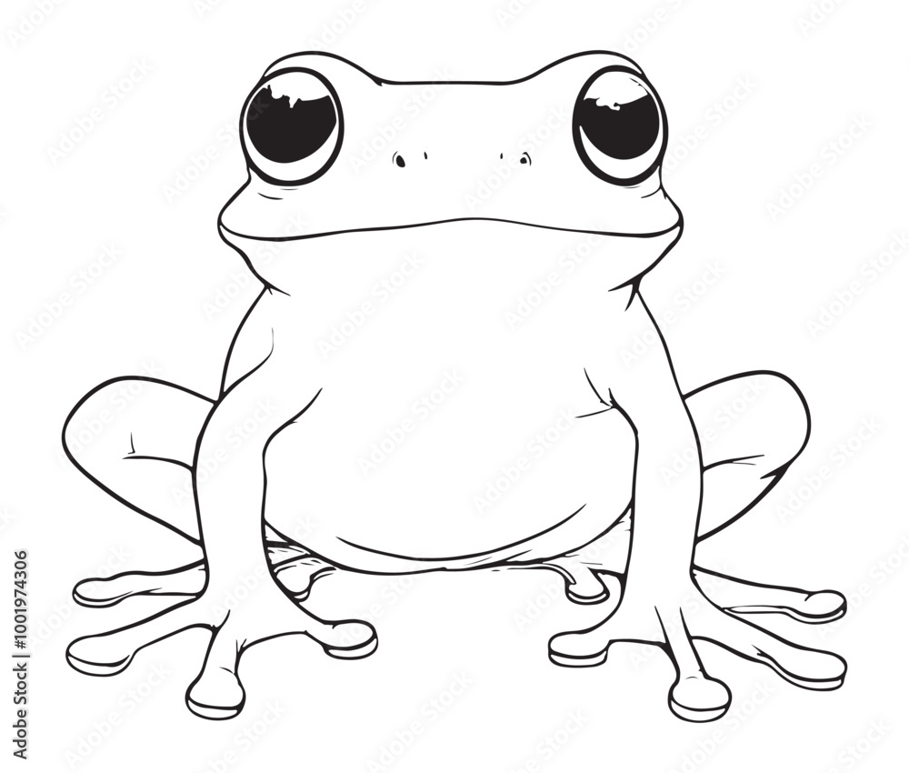 Tom jerry style frog cartoon, Outline frog, Frog colouring page for ...