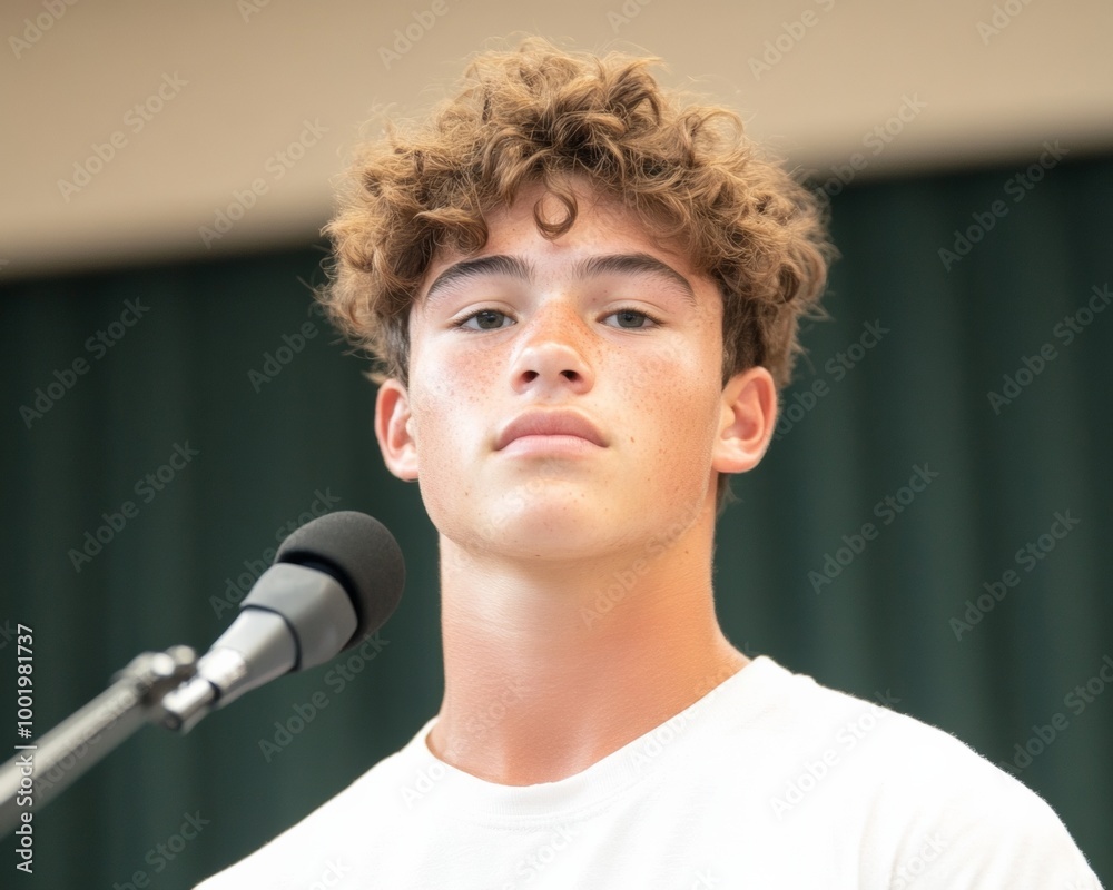 Teenager Speaking at School Assembly on Healthy Choices, Inspiring ...