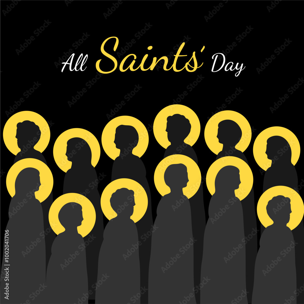 vector all saints day banner template Stock Vector | Adobe Stock