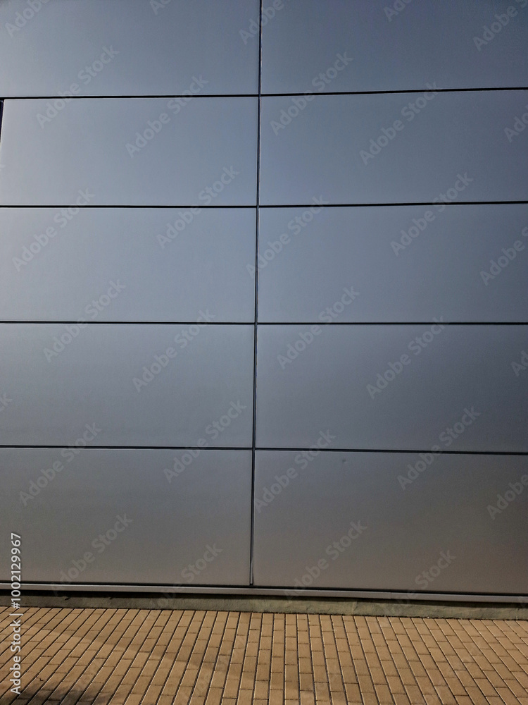 cladding of a building with a expanded metal lattice structure ...