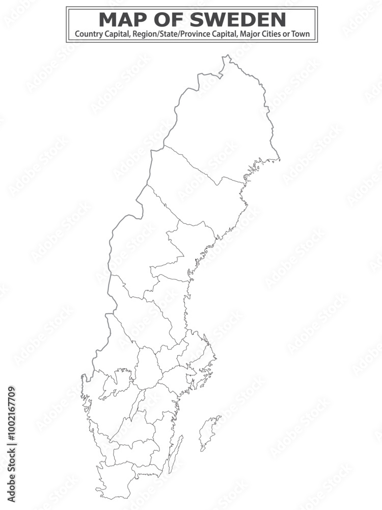 European Country Geography Political map. Political map of country with ...