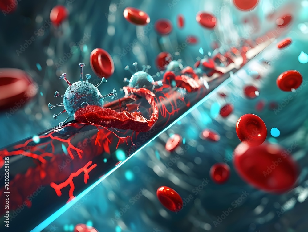 Nanobots Clearing Arterial Plaque Microscopic Devices Restoring Healthy ...