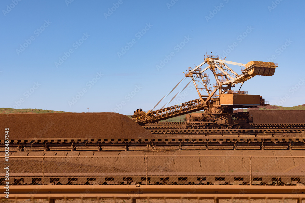 iron ore reclaimer stacker 1 Stock Photo | Adobe Stock