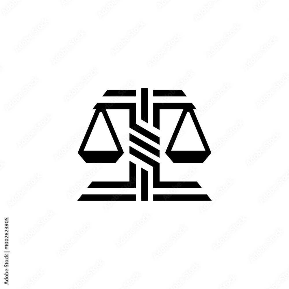 line scale law logo icon vector Stock Vector | Adobe Stock