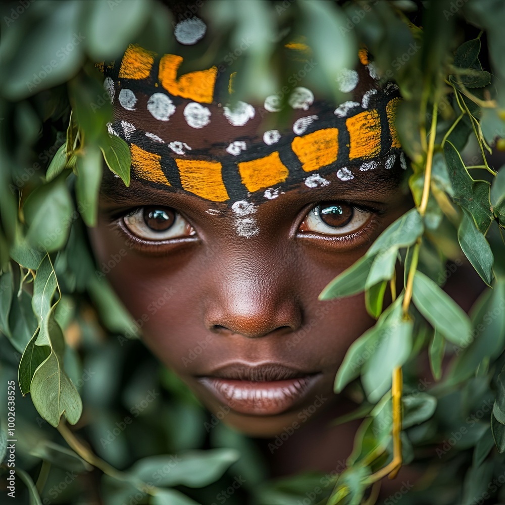 Portrait of a kid from the Surmi tribe in Kibish, Omo valley, Ethiopia ...