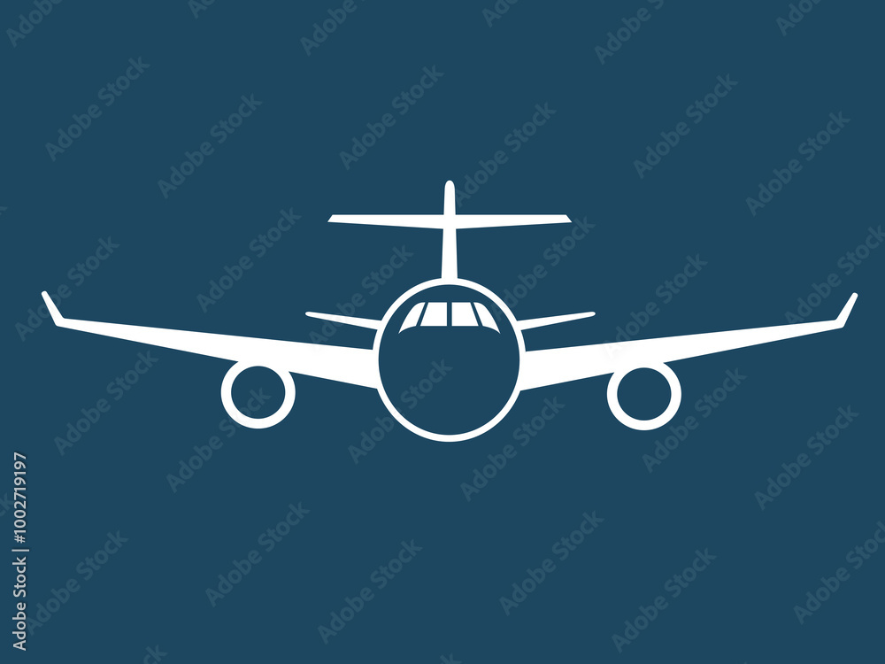 Air Transport Silhouette Icon. Plane Sign for Public Transport Glyph ...