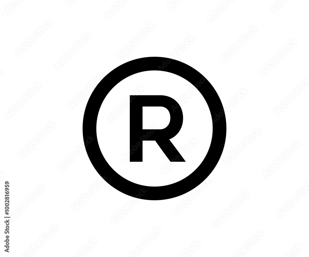 Registered trademark icon. Copyright mark symbol icon. Intellectual ...