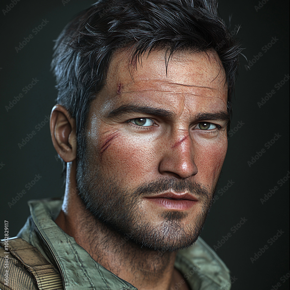 Realistic 3D character male models for video game development Stock ...