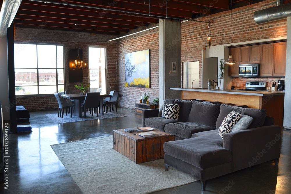 Historic brick warehouse converted into trendy lofts with large windows ...