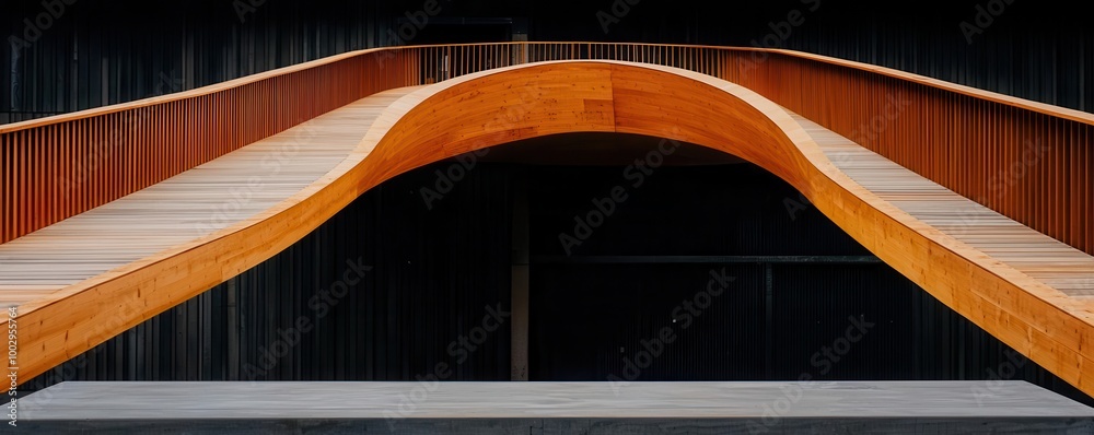 Pedestrian bridge construction integrating lightweight materials and ...