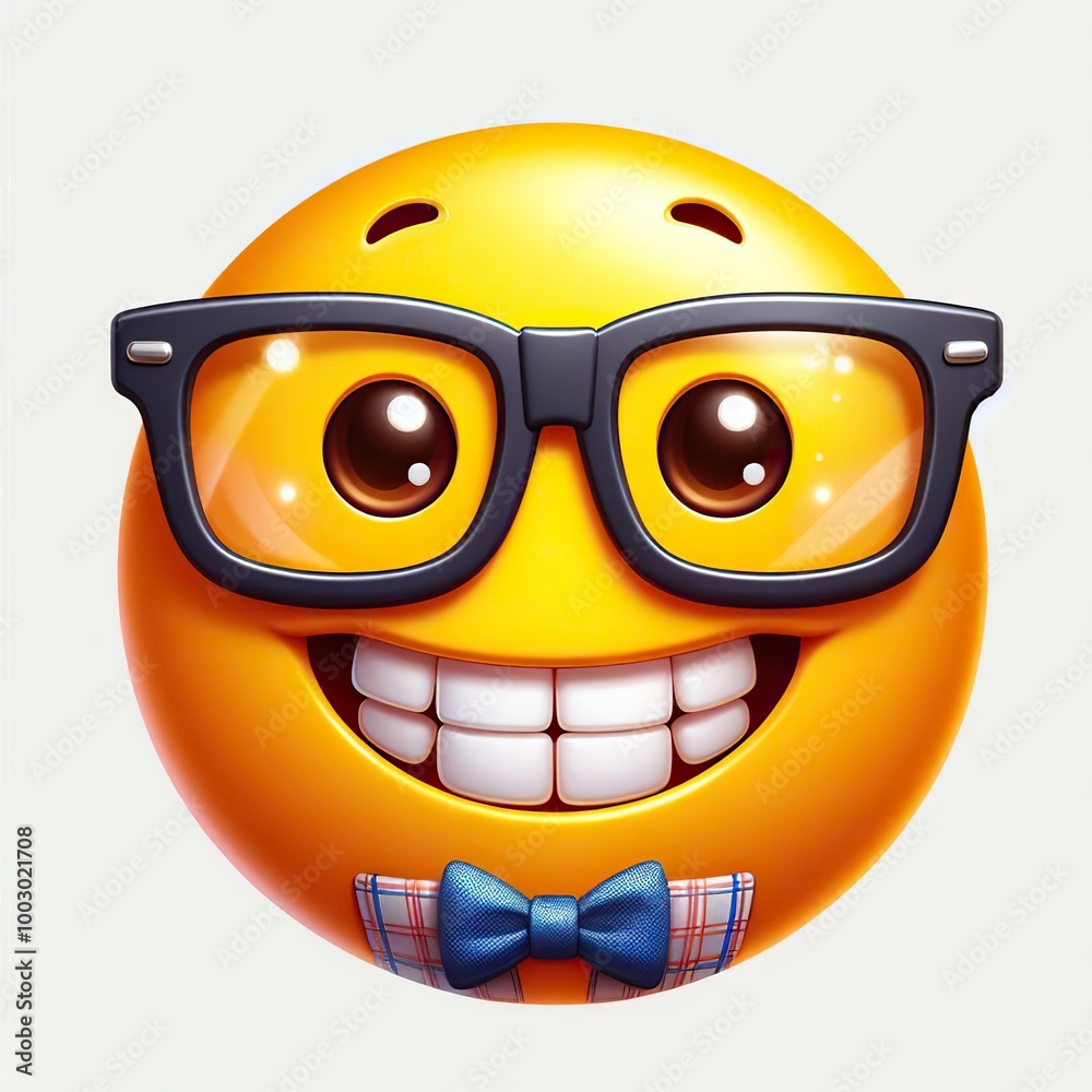 emoji showing teeth and wearing glasses, Nerd Face Emoji, funny emoji ...