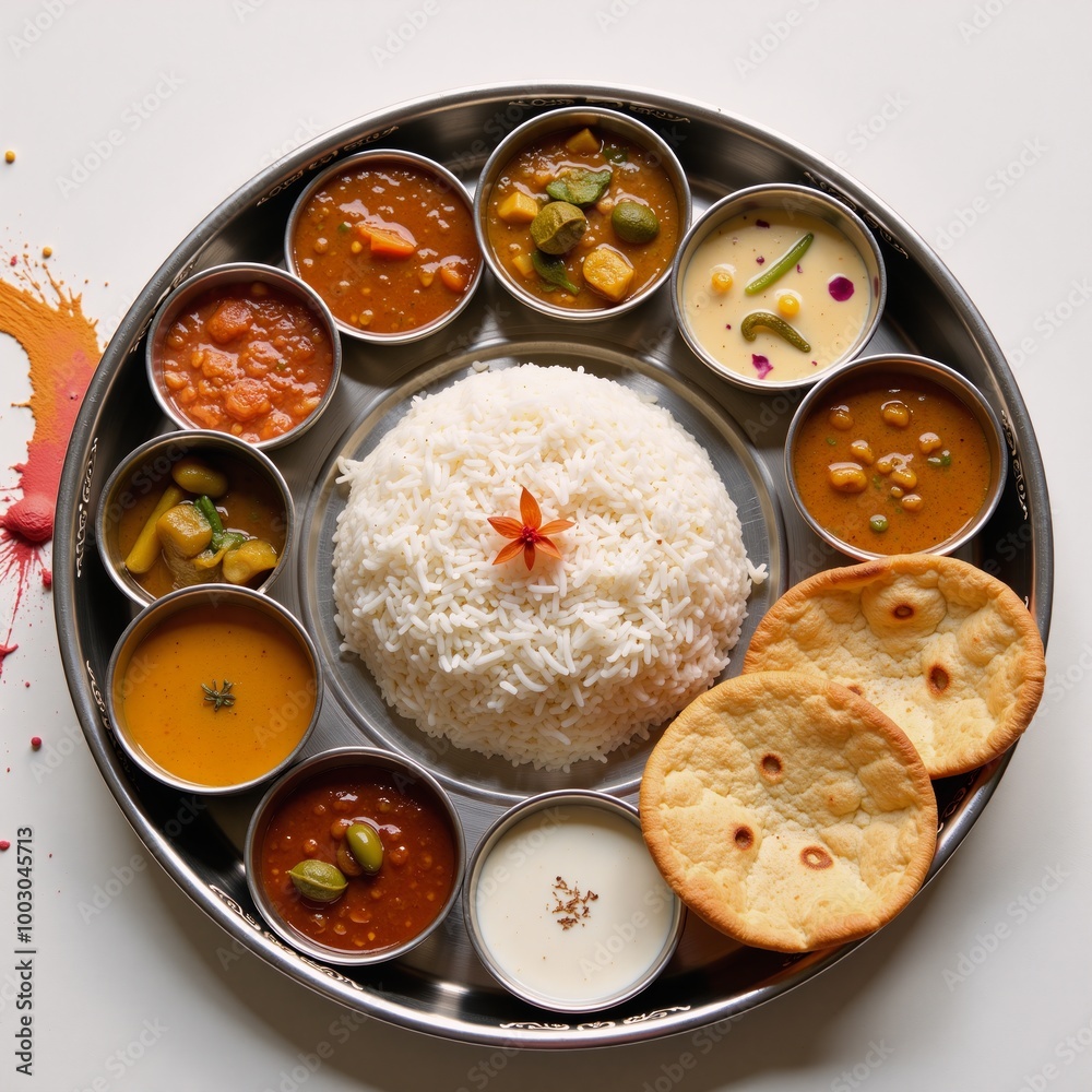 Traditional Indian Banquet South Indian Cuisine Stock Photo | Adobe Stock