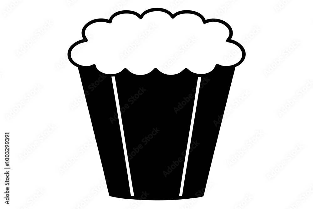 Popcorn Silhouette Icon Transparent Background Clipart - Vector ...